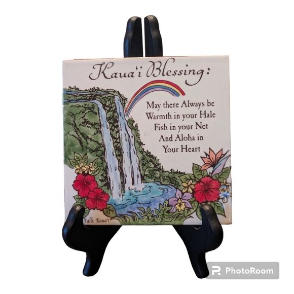 Banana Patch Studio | Dining | Vintage Kauai Blessing Tile Trivet ...